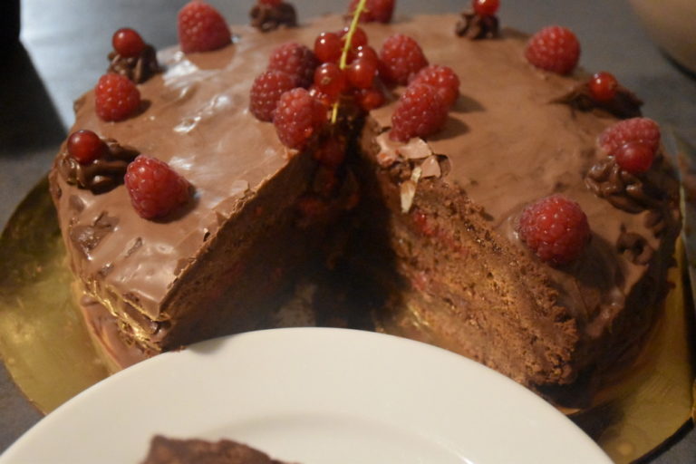 Poctivá čokoládová torta s malinami, 1 (jednotka) medzi receptami ...